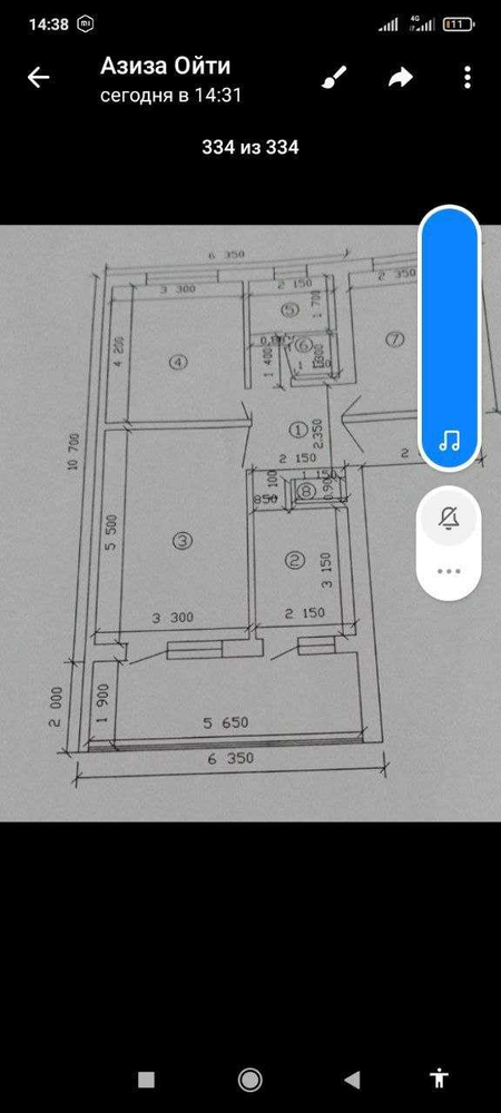 N.10227 Срочно Продается 3х комнатная переделанная в 4-х