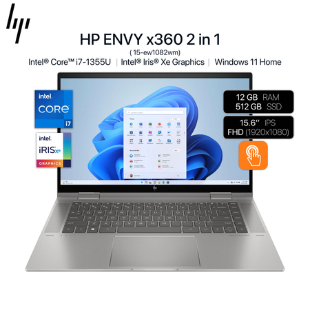 HP Envy x360  Intel® Core™ i7-1355U  12/512GB 15.6
