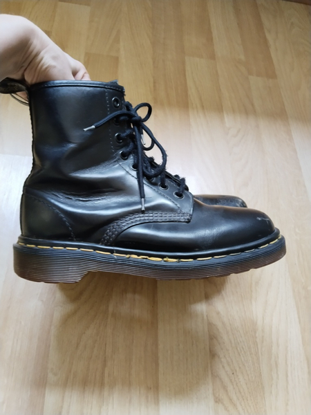 Dr Martens винтажные черные кожаные ботинки Англия унисекс размер 37