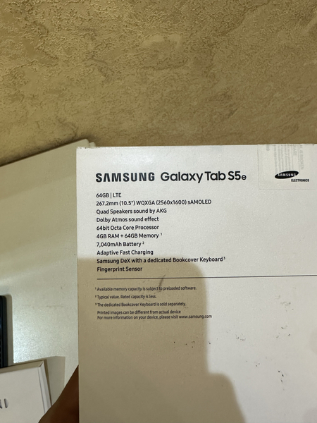 Samsung tab s5e
