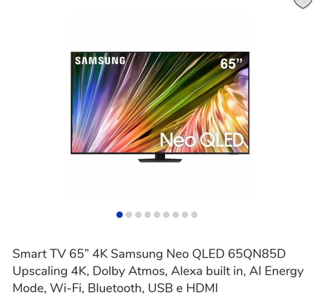 Tелевизор Samsung QE65Q80D 65” 4K Ultra HD QLED 4K UHD Smart TV (2024)
