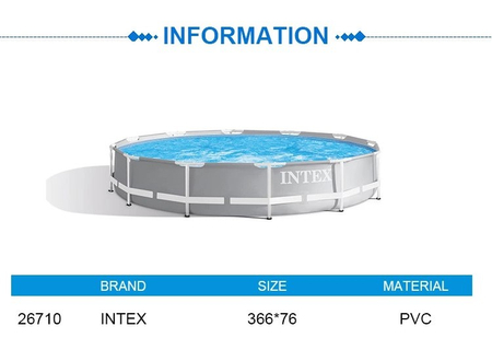 INTEX бассейн каркасный 3.66×76