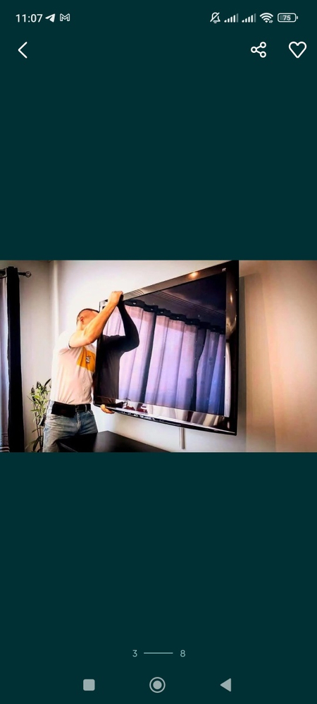 Установка кранштейн для LCD Smart TV телевизоров.