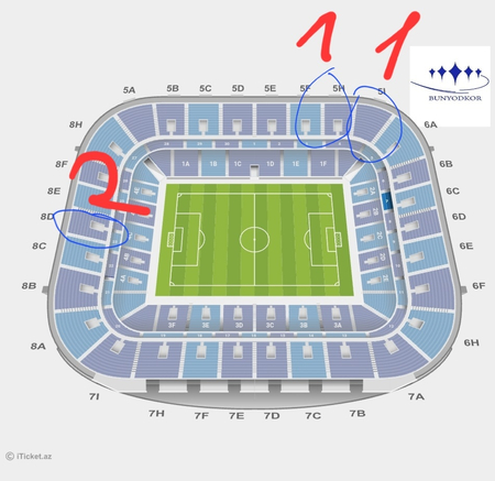 Futbol bilet Uzbekiston vs BAA