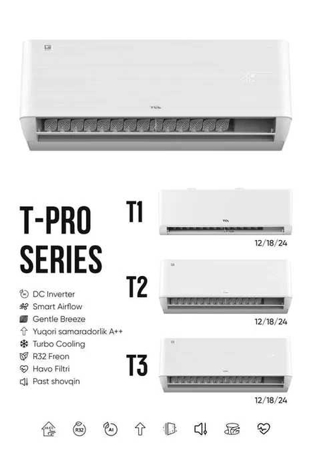 Кондиционер TCL 9- 12 Inverter/Gentle Breeze/Turbo Cooling