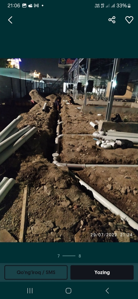 Ура тиранше казиш сантехник хизмалари