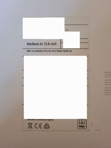 16/1024 MacBook Air M2
