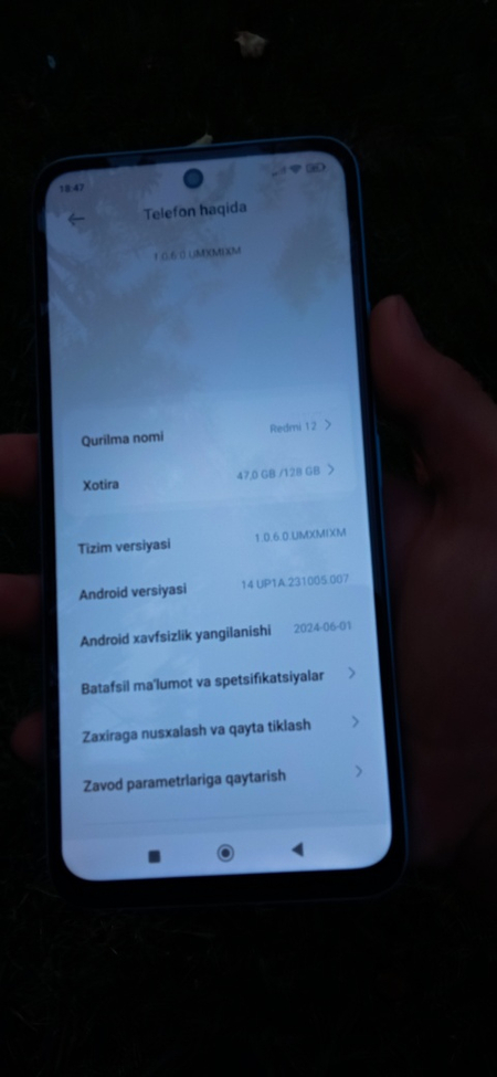 Продоется Redmi 12. 4/128 gb telefon sotiladi