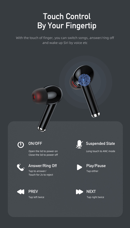 earbuds с шумоподавлением airpods awei TA8