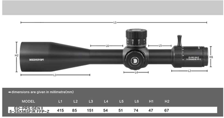 Discovery Gen II ED5-25X56 с подсветкой, противоударный