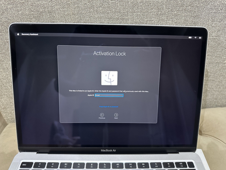 * Apple Macbook Air M1 A2337 16GB озу 512GB SSD заблокировался iCloud