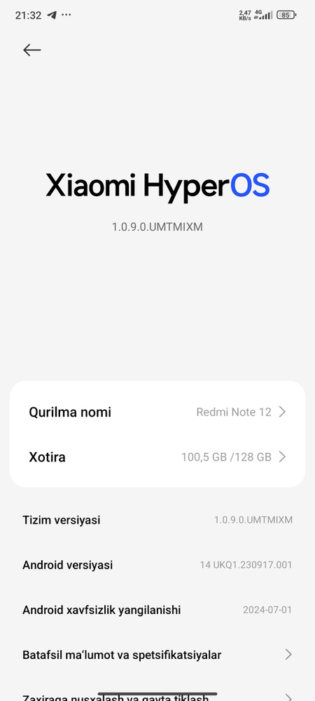 Redmi not 12 ideal 128 8+8
