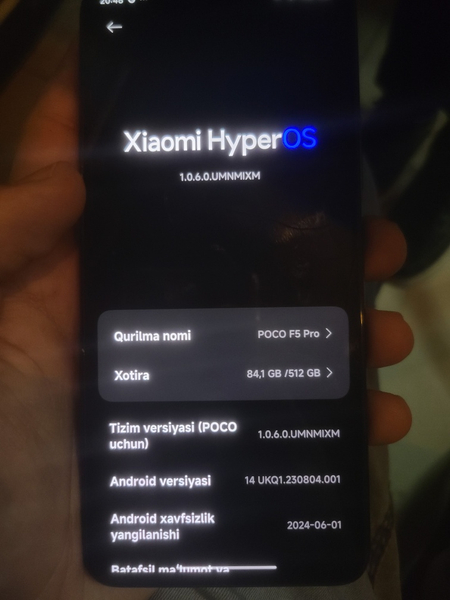 Poco f5 pro ideal 512