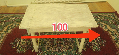 Stol rangi oq 60 ga 100