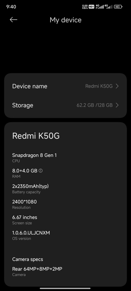 Redmi k50 Gaming