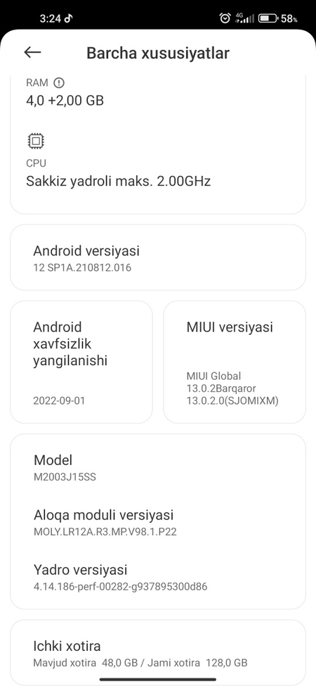 Xiaomi Redmi note 9