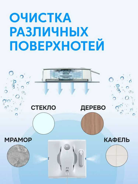 Робот мойщик окон, стеклоочиститель Xiaomi Hutt W8, мытье окон