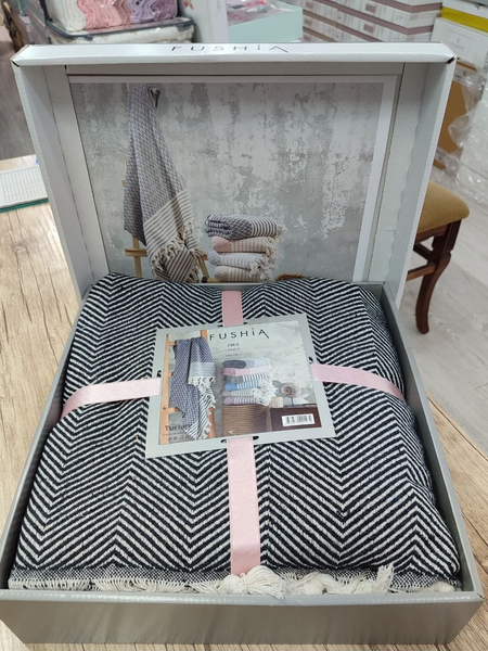 Турецкий плед в подарочной кородке
