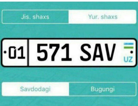 avtoraqam auksionda chiroyli raqamlar o'ynash hizmati