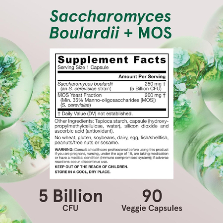 Jarrow Formulas Пробиотики Saccharomyces Boulardii + MOS 5 миллиардов