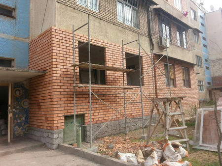 Балконга гишт терамиз Кладка балкон