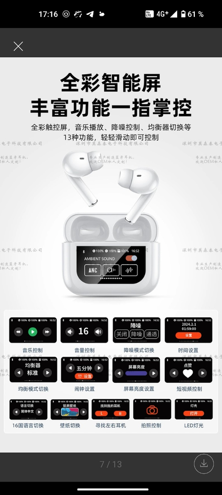 Наушники Airpods с экраном! Под заказ