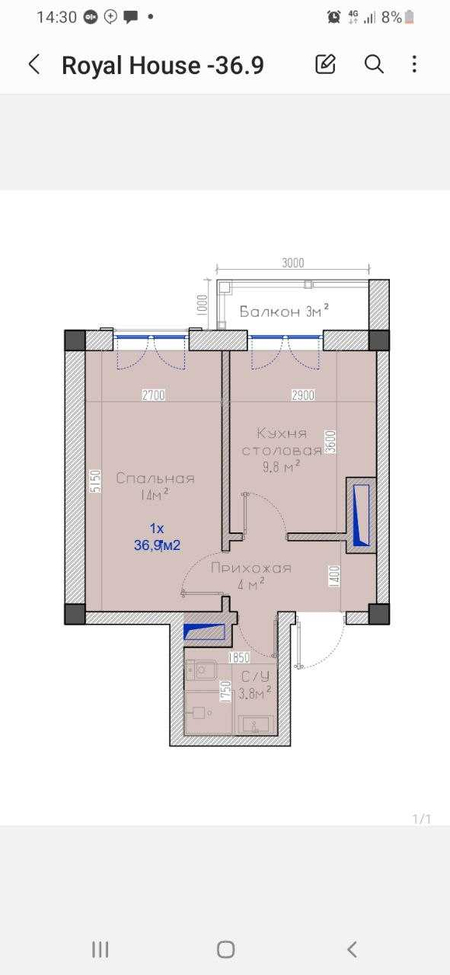 roуа! house ш pуставели 36,9м2 Лучшая инвестиция идеально под сдачу;
