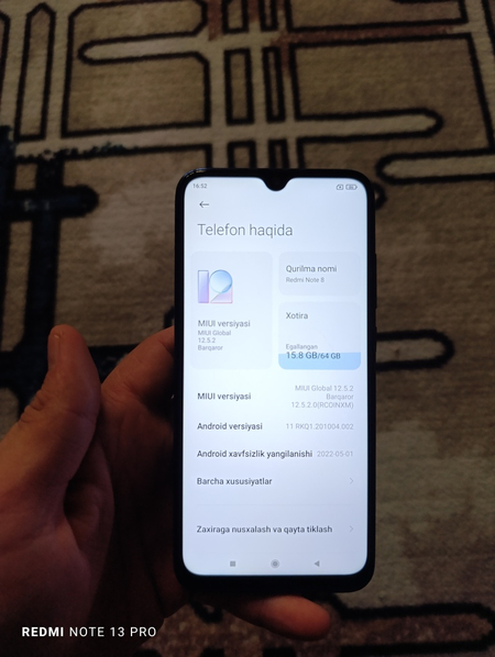Redmi not 8 sotiladi