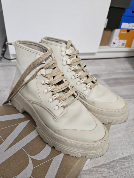 ботинки zara кожа