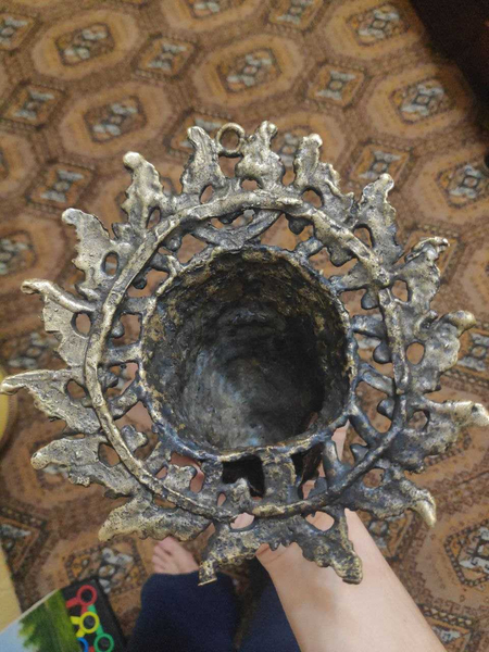 Латунный настенный подсвечник Дракон