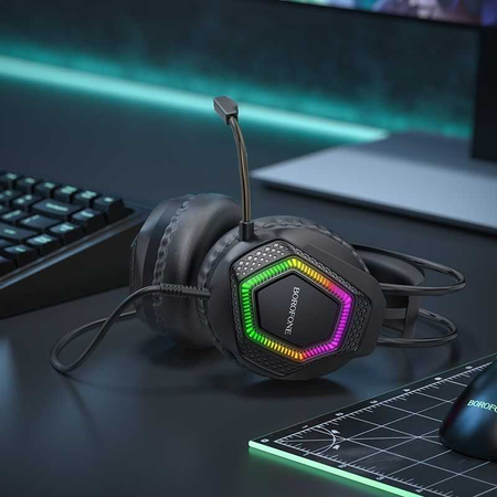 Игровой наушник Borofon rgb telefonga va noutbuk PCga ham tushadi