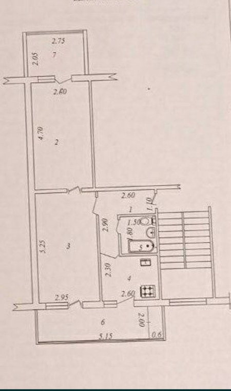 1/3/4 ТТЗ-2 кафе Ульяна, Крупская. 37м². Балкон 1,5×6. Не торец.
