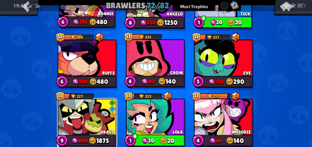 Brawl stars akkunt sotiladi ishochli 100 % cho'tki akkunt lekin