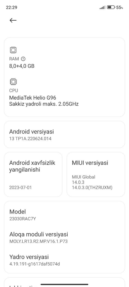 REDMI NOT 12 S yangi