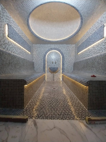 Бассейн под ключ майолика мазайка сауна, турецкий хамам. Basseyn  base