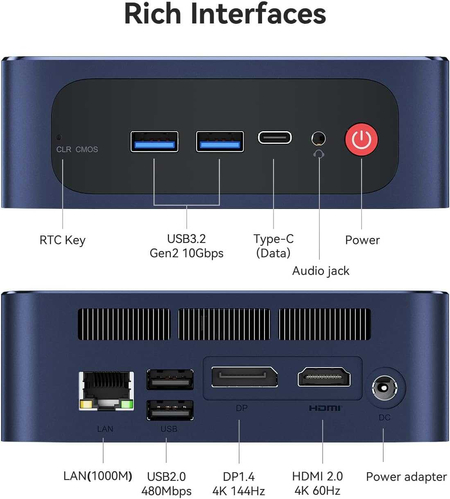 Mini PC Beelink SEi12 Intel Core i5-12450H 16Gb DDR4 500Gb SSD nvme