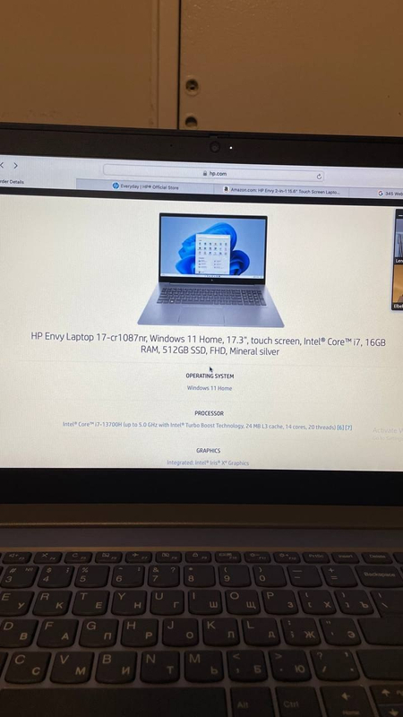 Hp envy laptop 17cr-1087nr