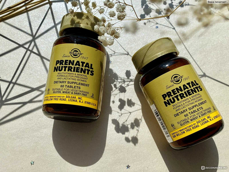 Solgar Prenatal Nutrients, 120 шт – Мультивитамины для беременных