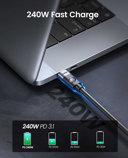 Кабель Orico USB4 Thunderbolt 4 240W 40GBps Длина 1M