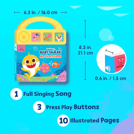 Музыкальная обучающая книга BabyShark от 1 года