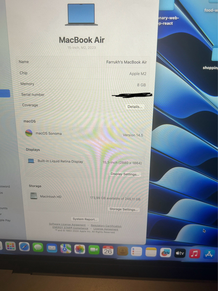 Macbook air m2 15inch