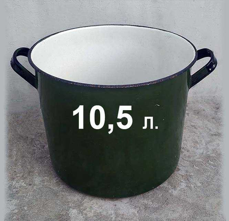 Кастрюли эмалированные 10,5 л; 21 л; 22 л. Советские.