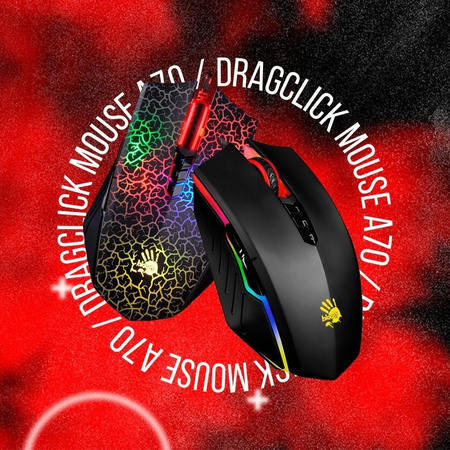 Топ! Bloody A70/А7 для DRAG Клика  Проводная мышка/мышь  DPI 6200