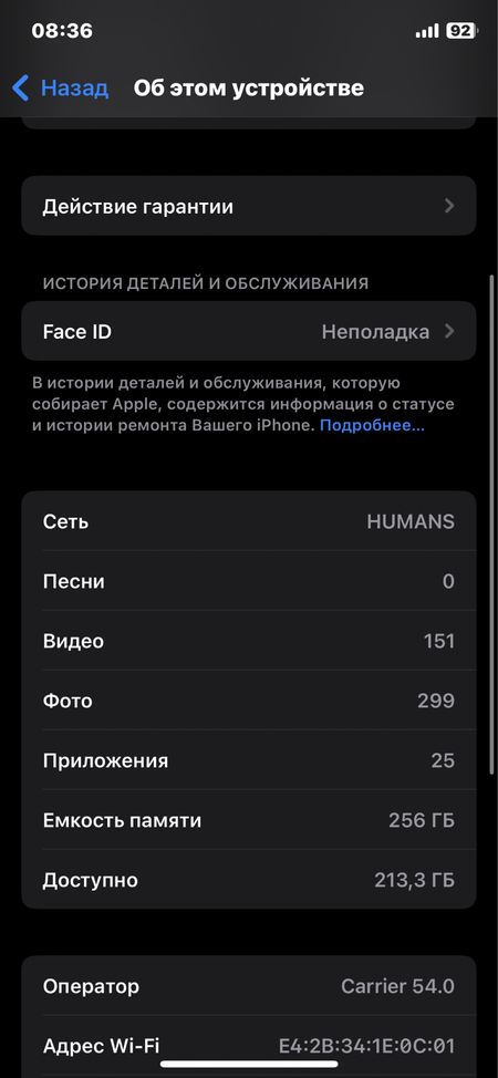 Iphone x 256 tali