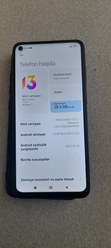 Redmi note 9 sotiladi