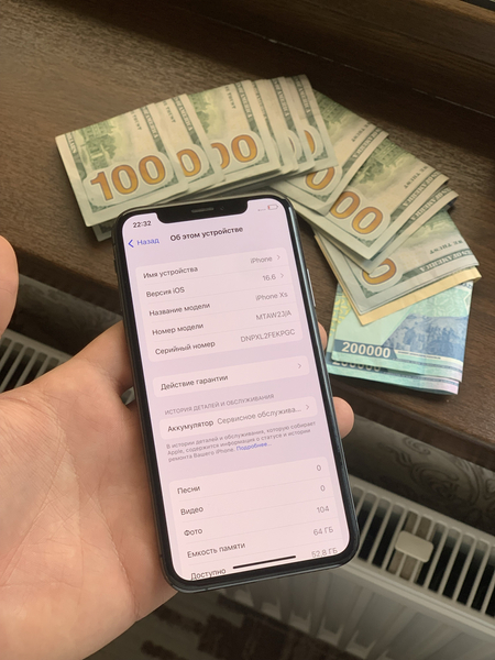 Iphone Xs 64 gb ideal face true tone ishlidi yomkst 80 radnoy