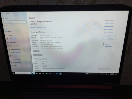 Acer nitro 5 i7 - 9th  GTX1650 ноутбук