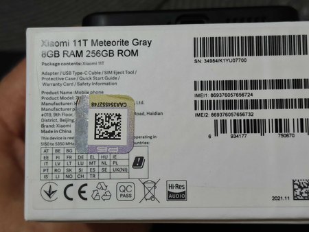 Xiaomi 11T Meteorite Grey 12/256 в идеале