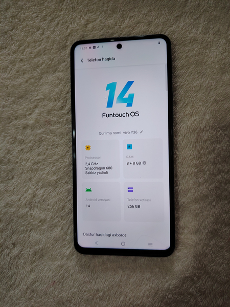 Vivo Y36  8+8/256 GB  IDEAL