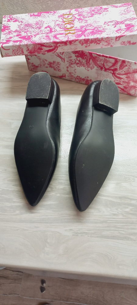 Черные балетки из кожзама
